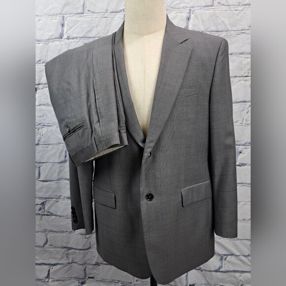 Burberry | Suits & Blazers | Burberry London Mens Suit 2 Pc Gray Check ...